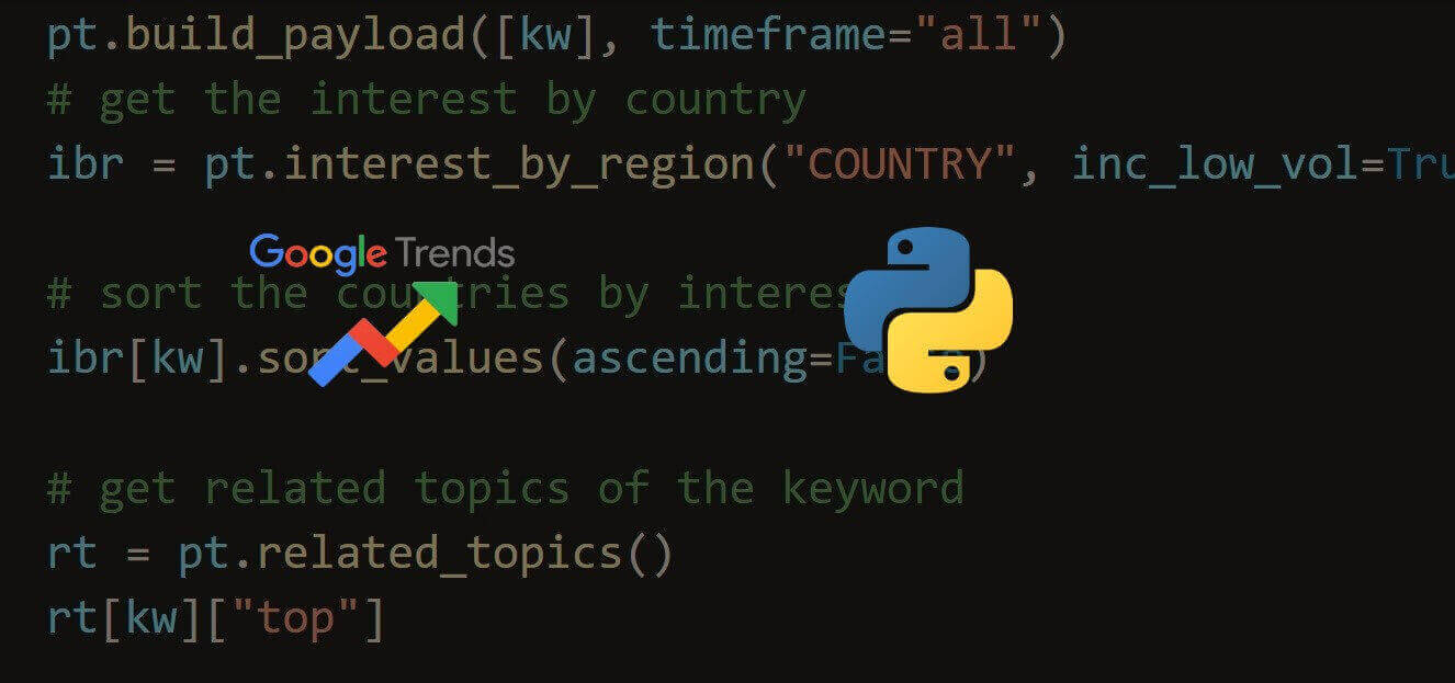 How To Extract Google Trends Data In Python Python Code