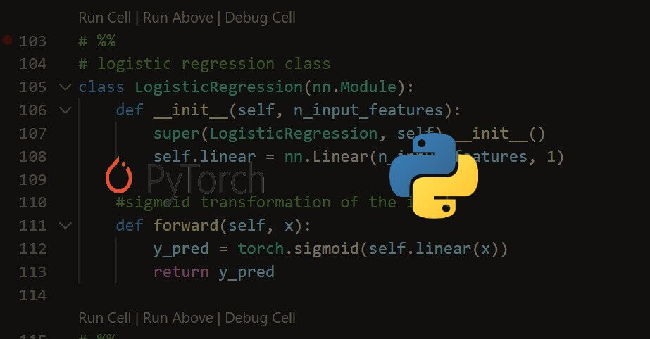 Logistic Regression Using PyTorch In Python Python Code
