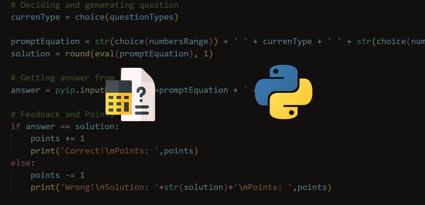 How To Make A Simple Math Quiz Game In Python The Python Code