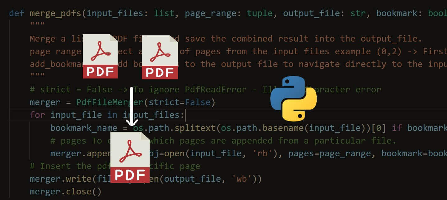 How To Merge PDF Files In Python The Python Code